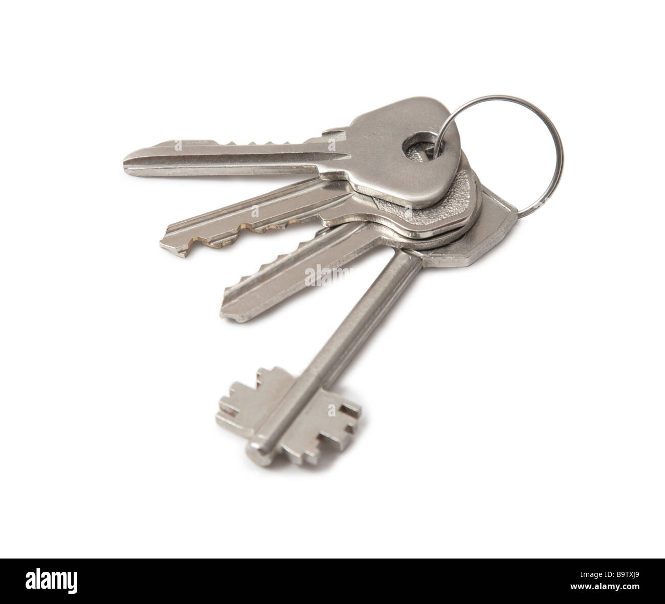 Four keys on ring 2 Stock Photo - Alamy