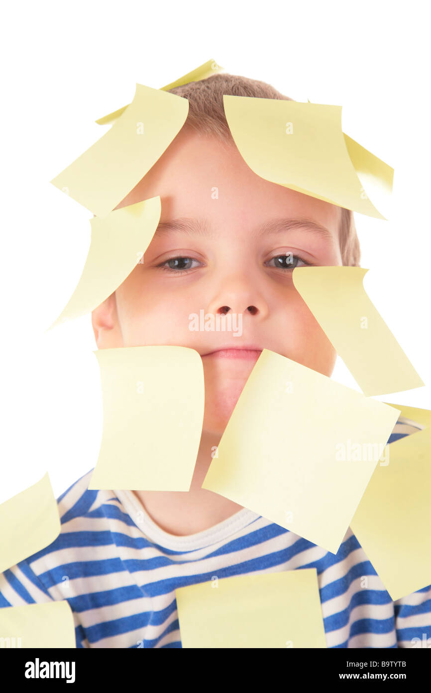 boy in stickers Stock Photo - Alamy