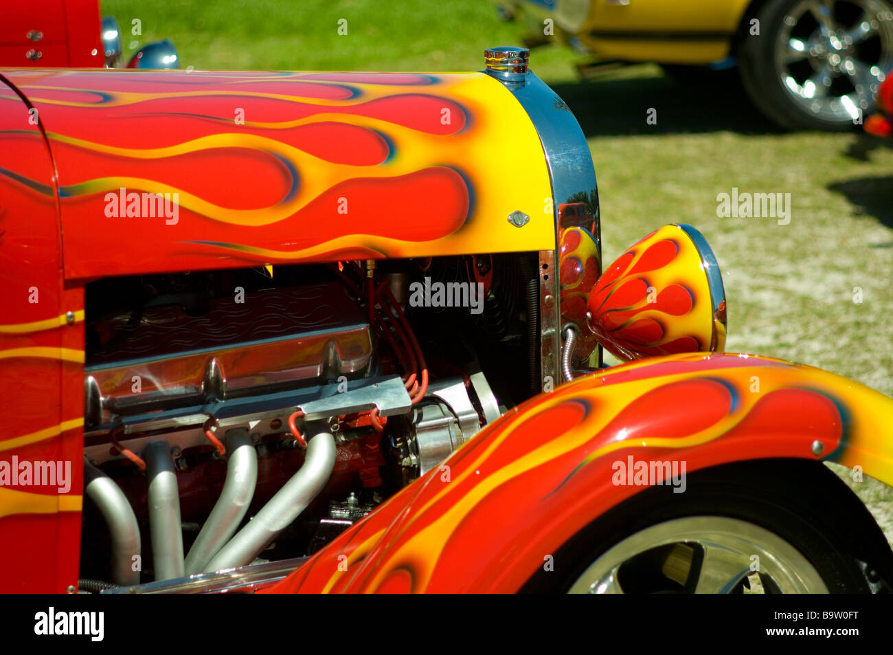 Close up of hot rod engine Stock Photo - Alamy