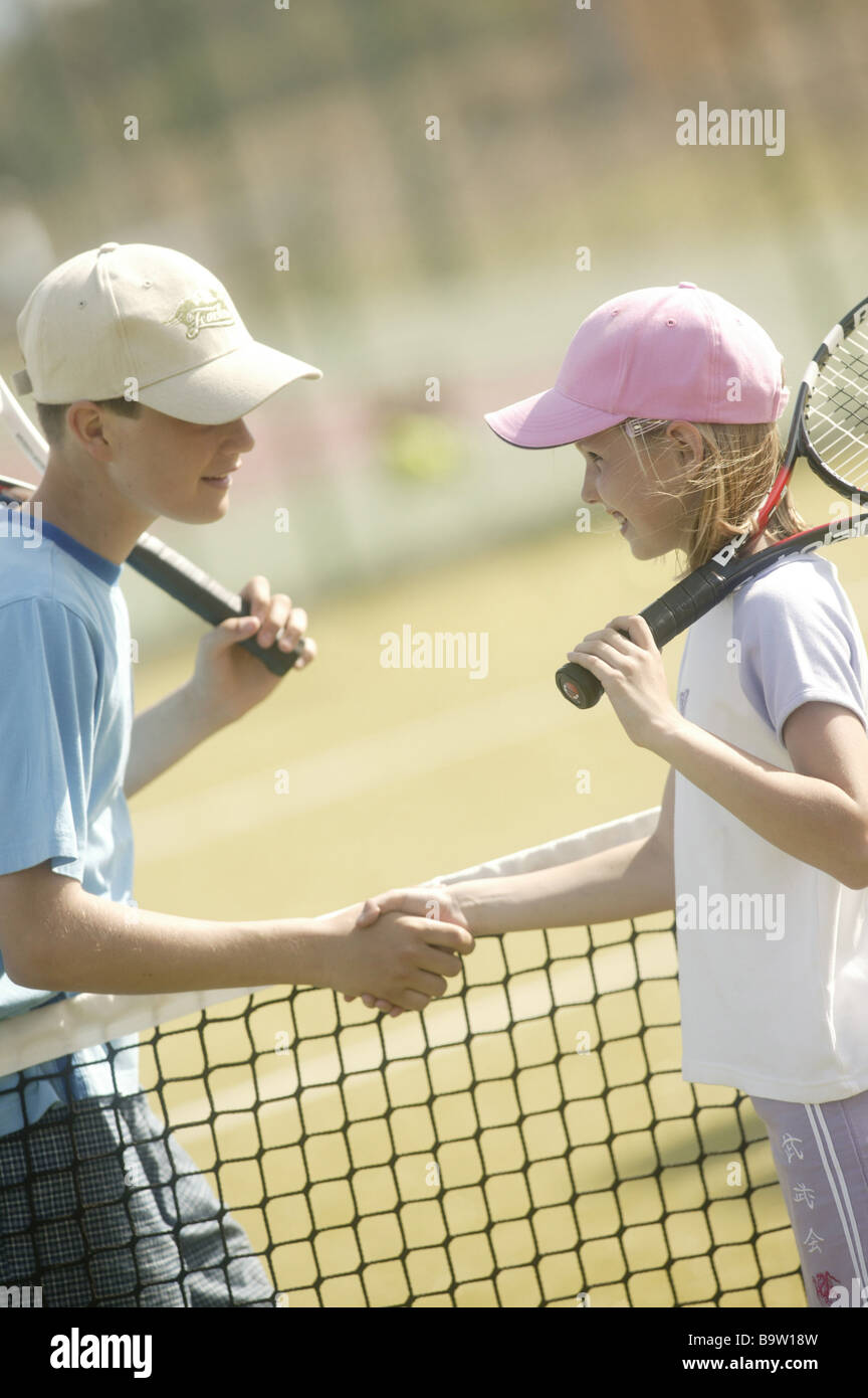 Children tennis players court hi-res stock photography and images - Alamy
