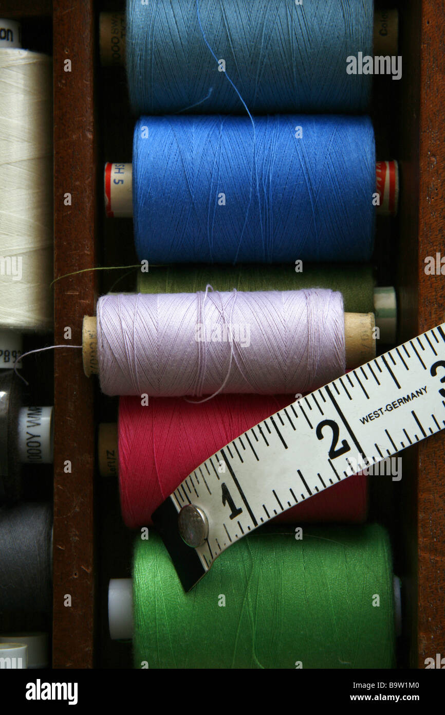 Reels of cotton Stock Photo - Alamy