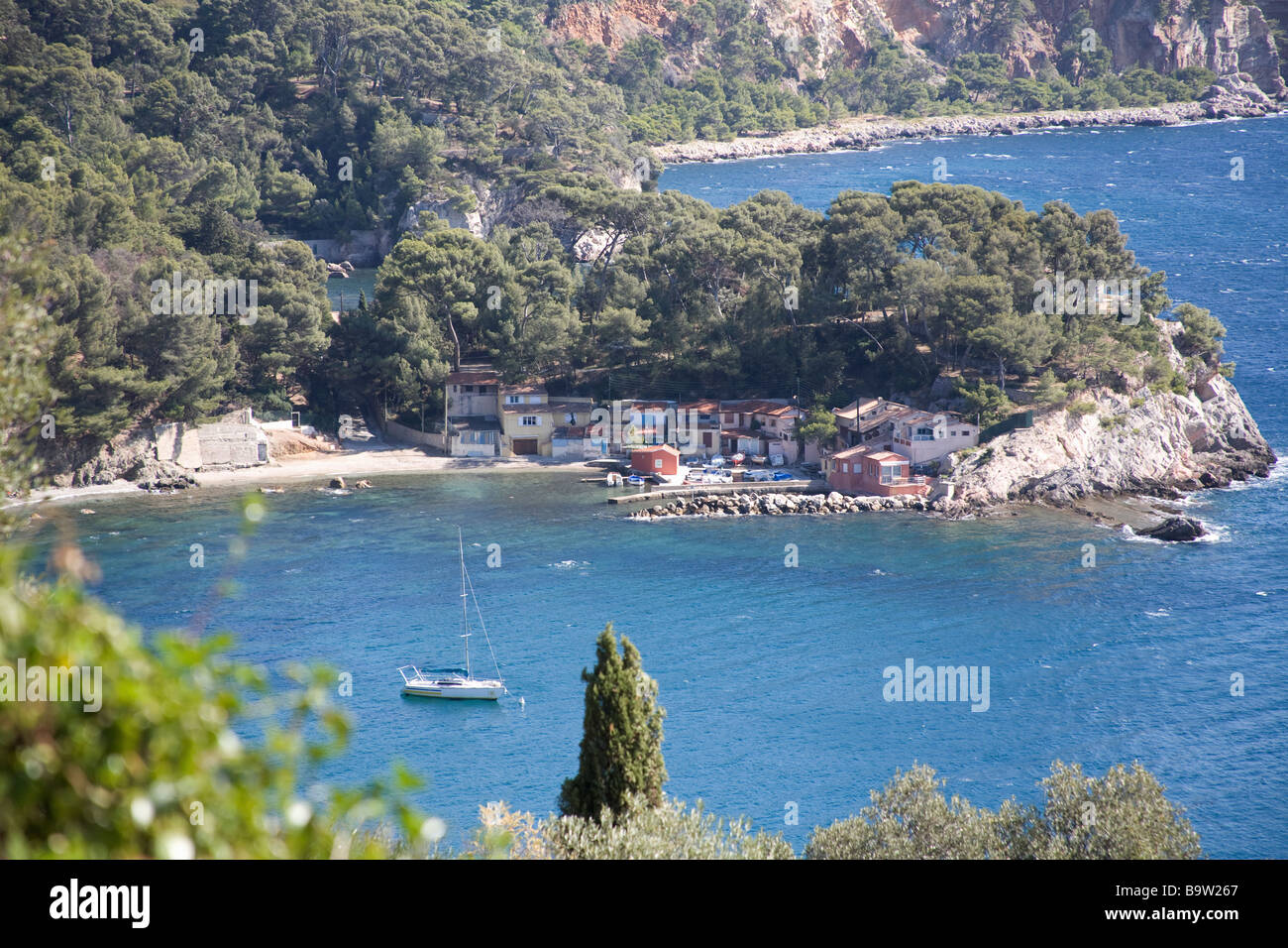 Small fishing village on Cap Brun Toulon, France Stock Photo - Alamy