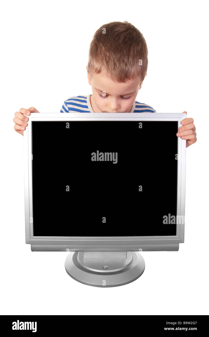 child and monitor Stock Photo - Alamy