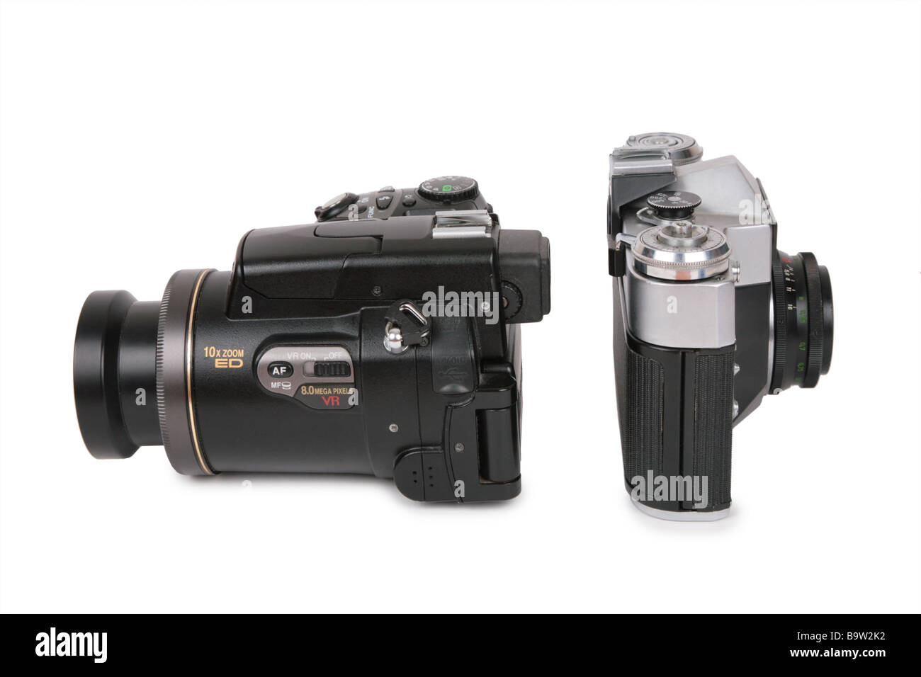 modern and obsolete cameras 2 Stock Photo - Alamy