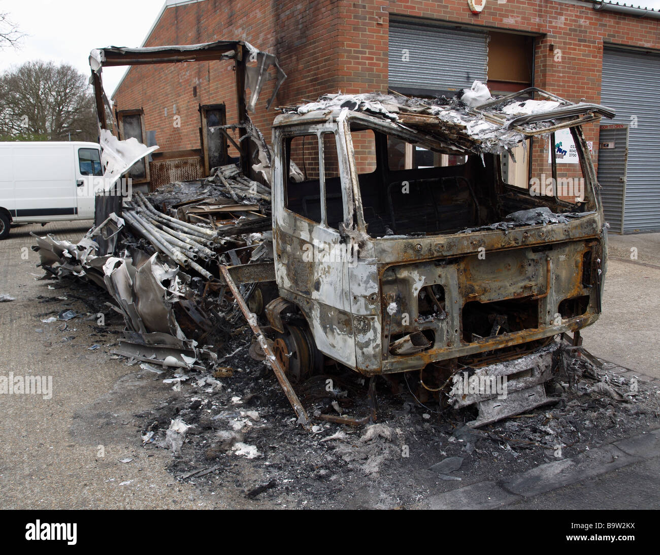 Burnt out vehicle southampton Hampshire england Stock Photo - Alamy