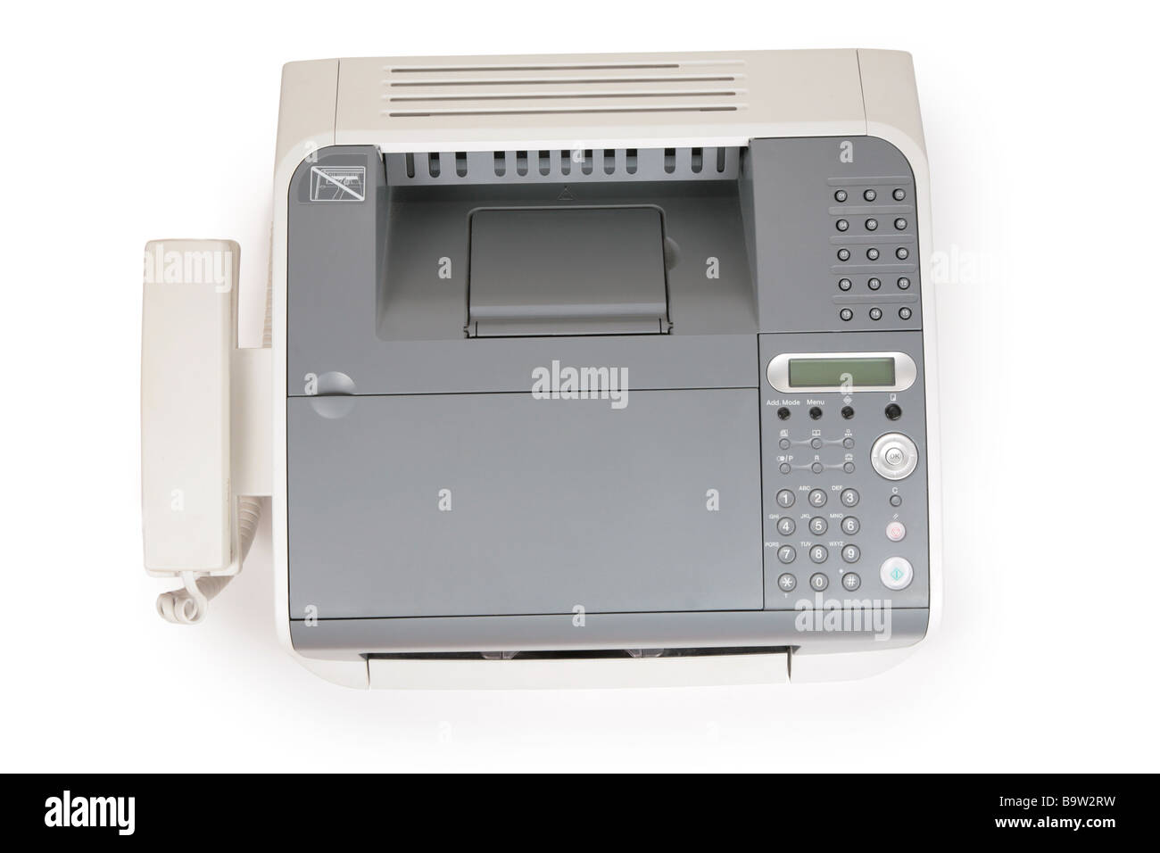 fax and telephone from top on white Stock Photo - Alamy
