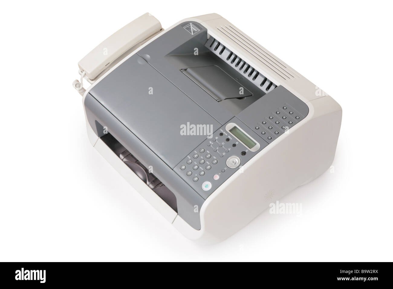 fax and phone isolated on white Stock Photo - Alamy