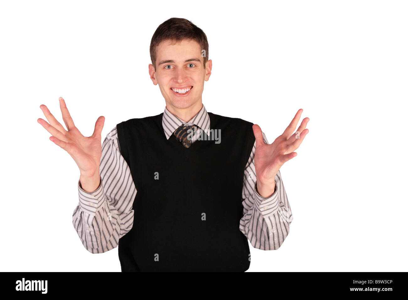 gesticulating young person Stock Photo - Alamy