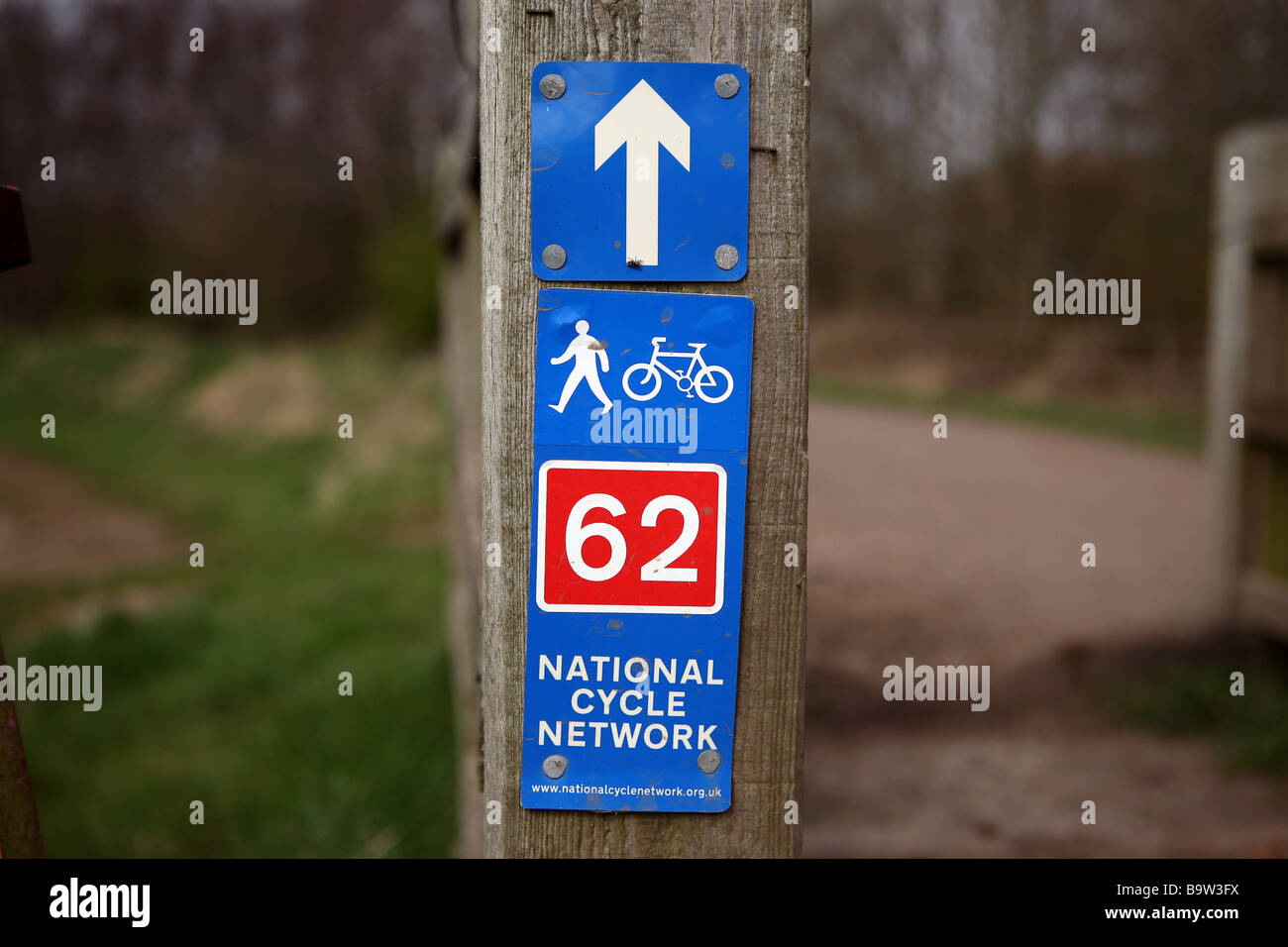 trans pennine trail sign at a gate on the trans pennine trail near ...