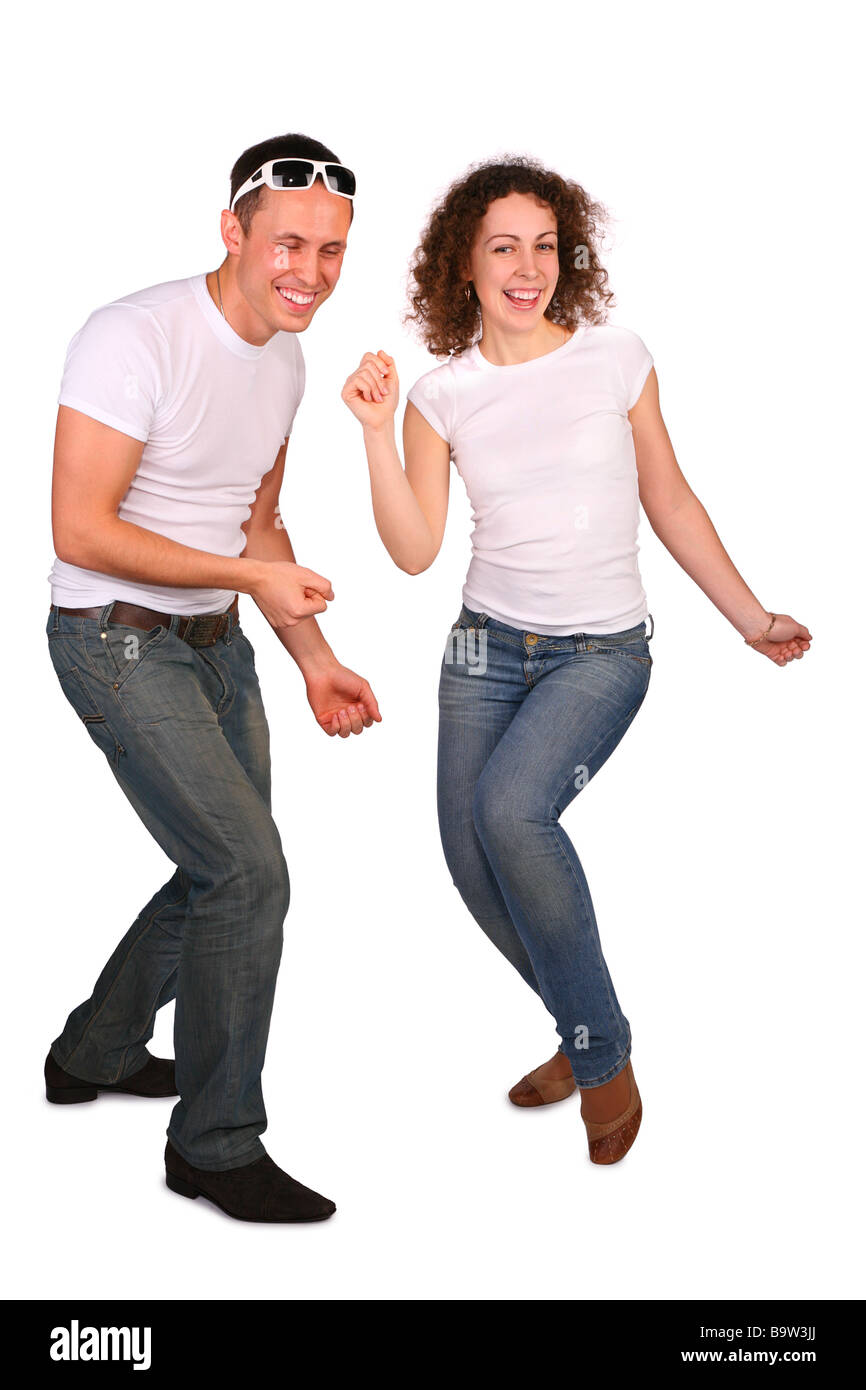 Young man and girl dancing Stock Photo - Alamy