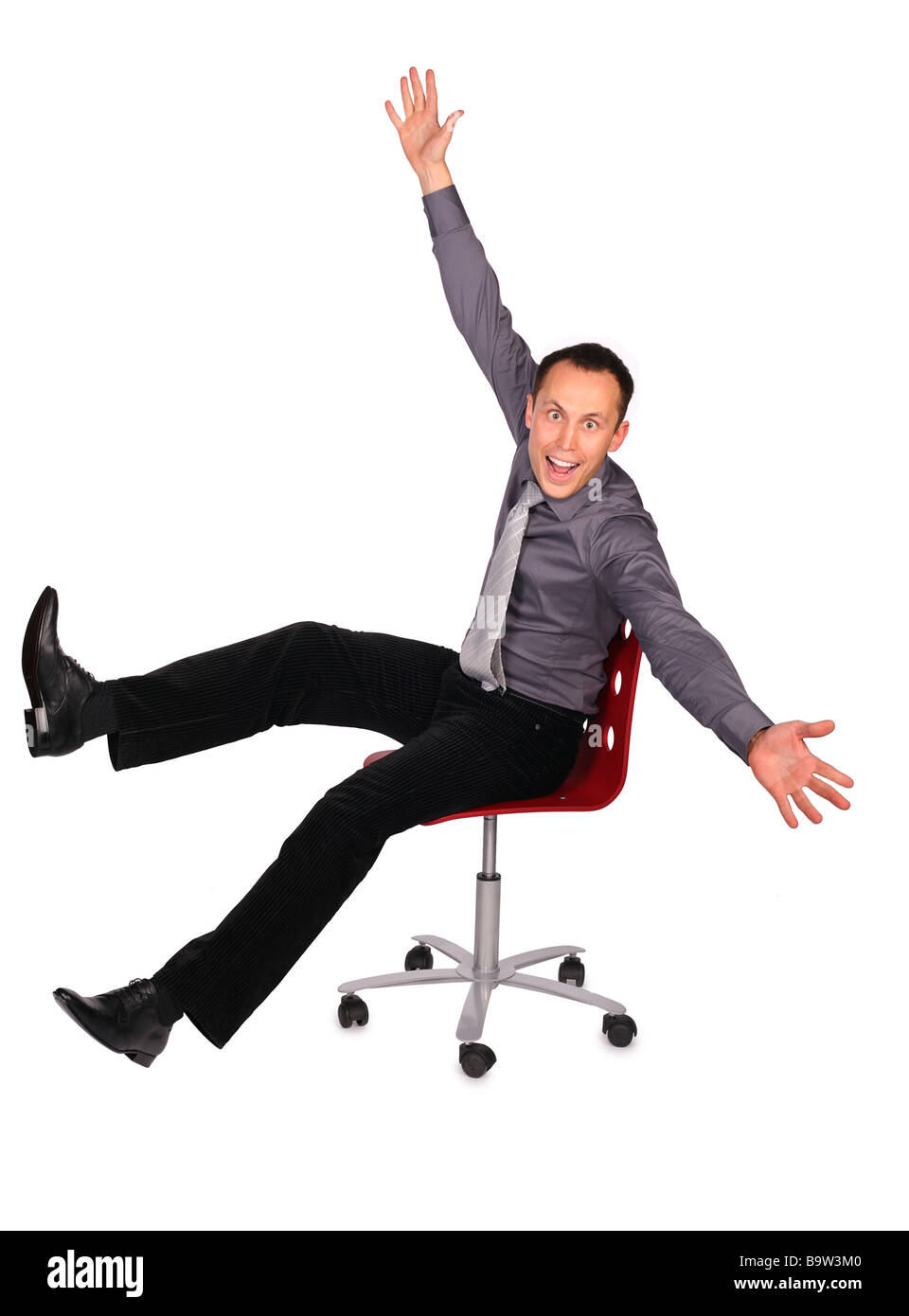 Young man elated Stock Photo - Alamy