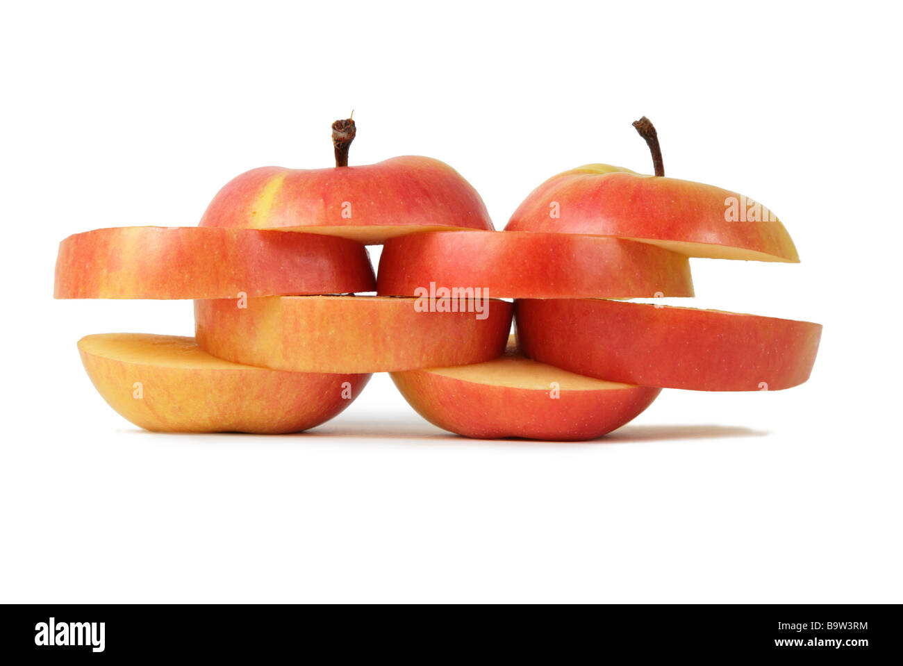 two sliced apples Stock Photo - Alamy