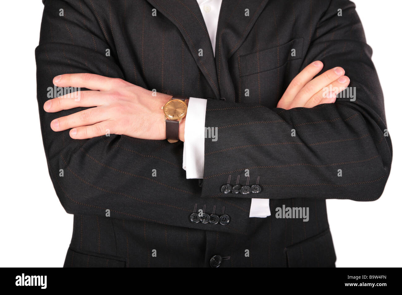 Suit part with hands Stock Photo - Alamy