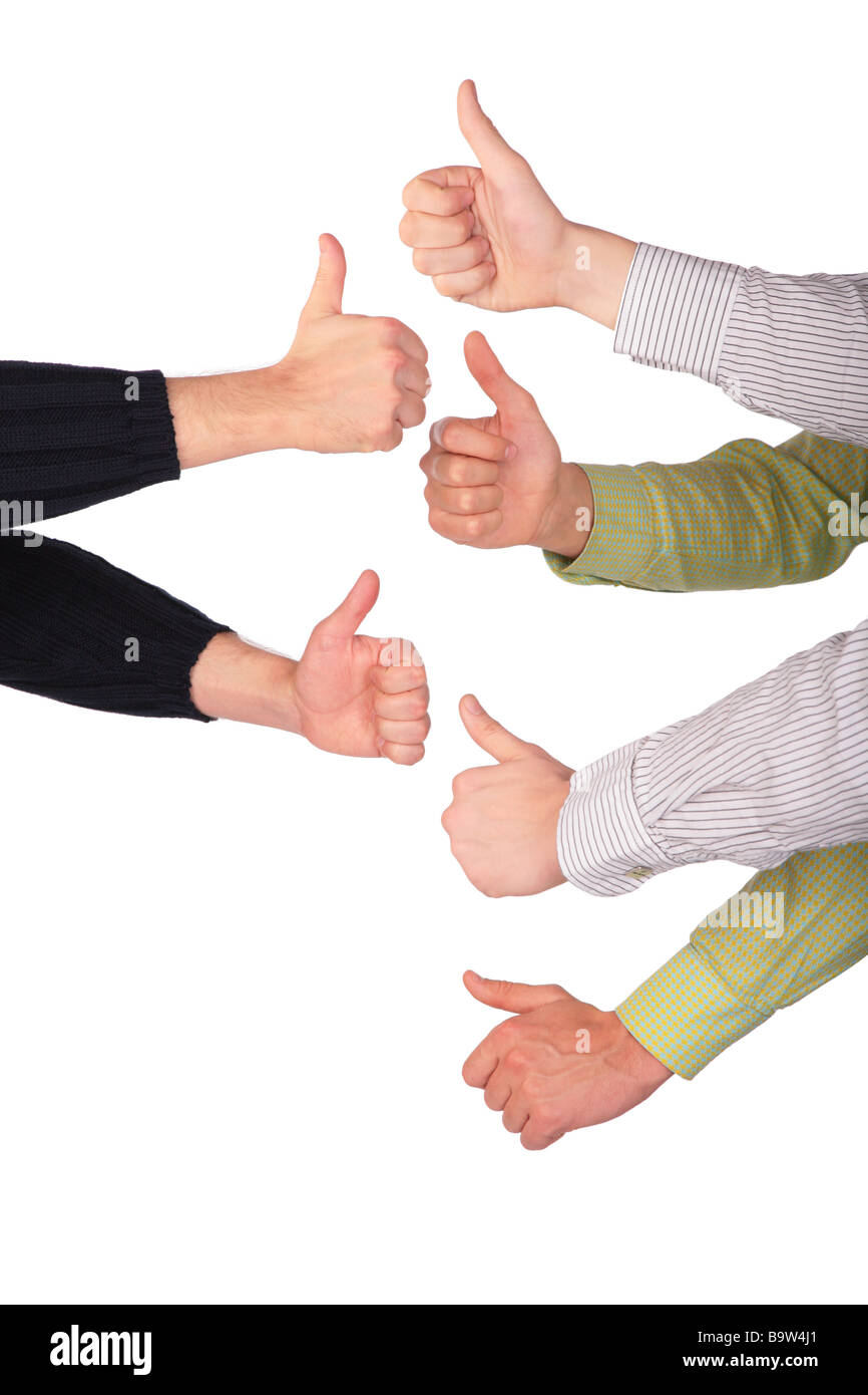 six hands gives gesture Stock Photo - Alamy