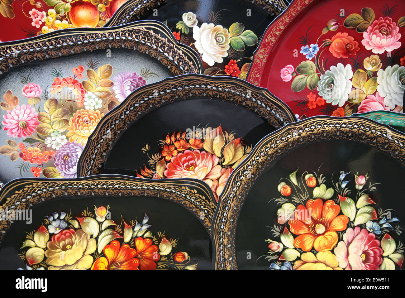 Russian painted trays hi-res stock photography and images - Alamy
