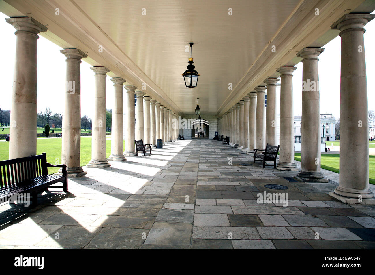 Colonnades at The Queen' s House, Greenwich, London Stock Photo - Alamy