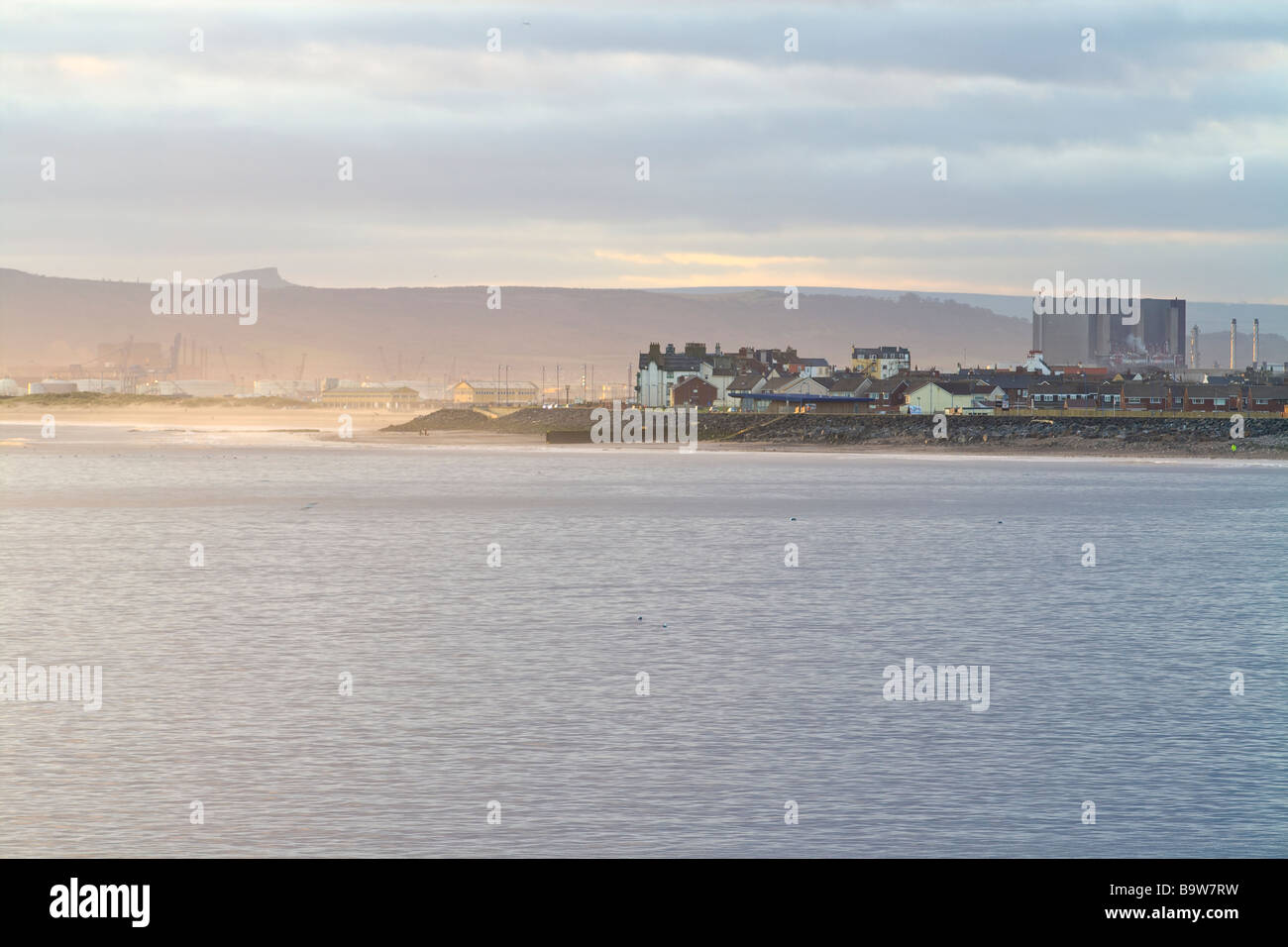 The view across hartlepool bay from MIddleton towards the tees and ...