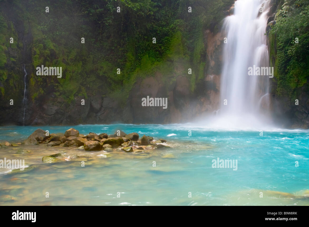 Blue Waterfall (Catarata) on the Rio Celeste in the Tenorio National ...
