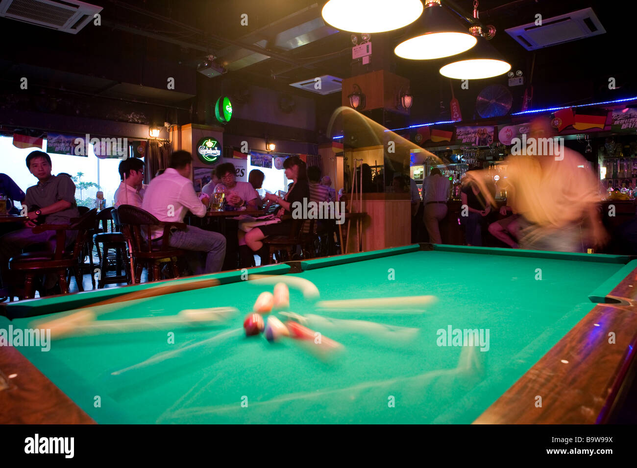 snooker, pool table Stock Photo - Alamy