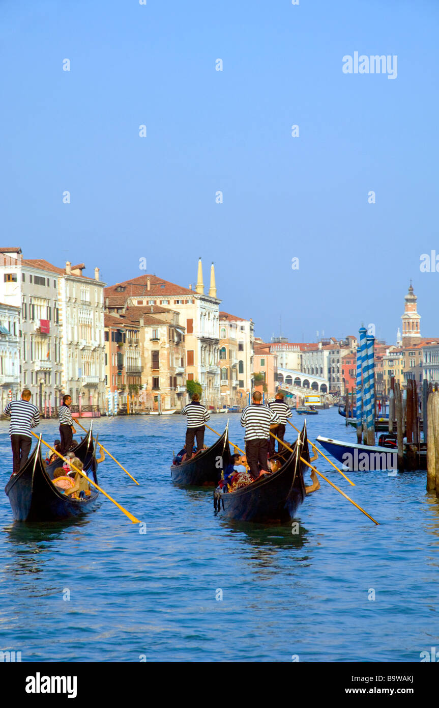 The Grand Canal of Venice Italy with Venetian architecture boats and ...