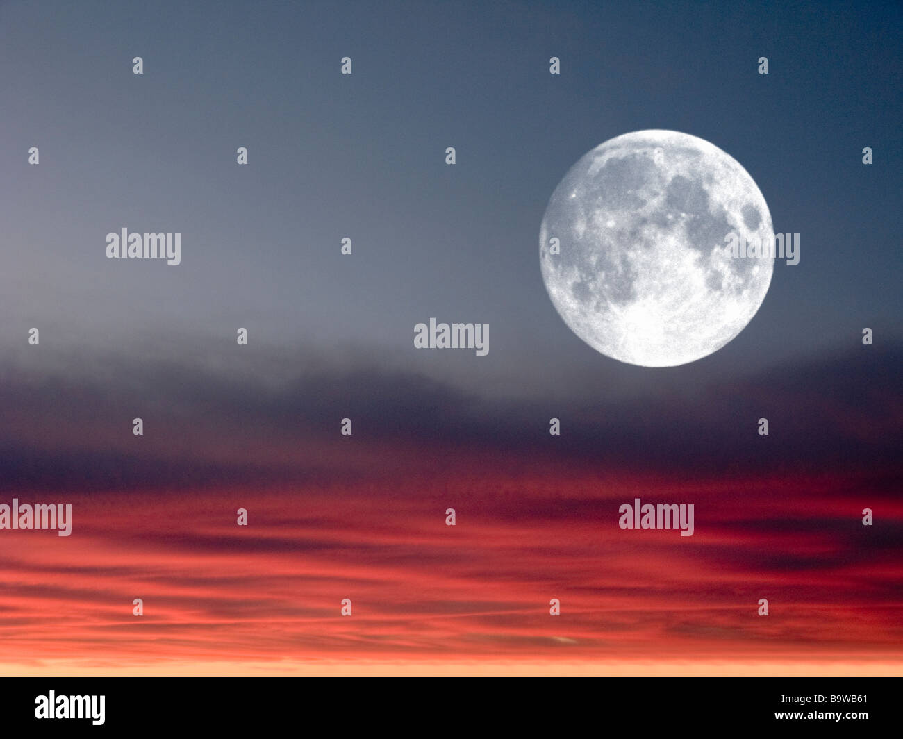 Moon sunset hi-res stock photography and images - Alamy