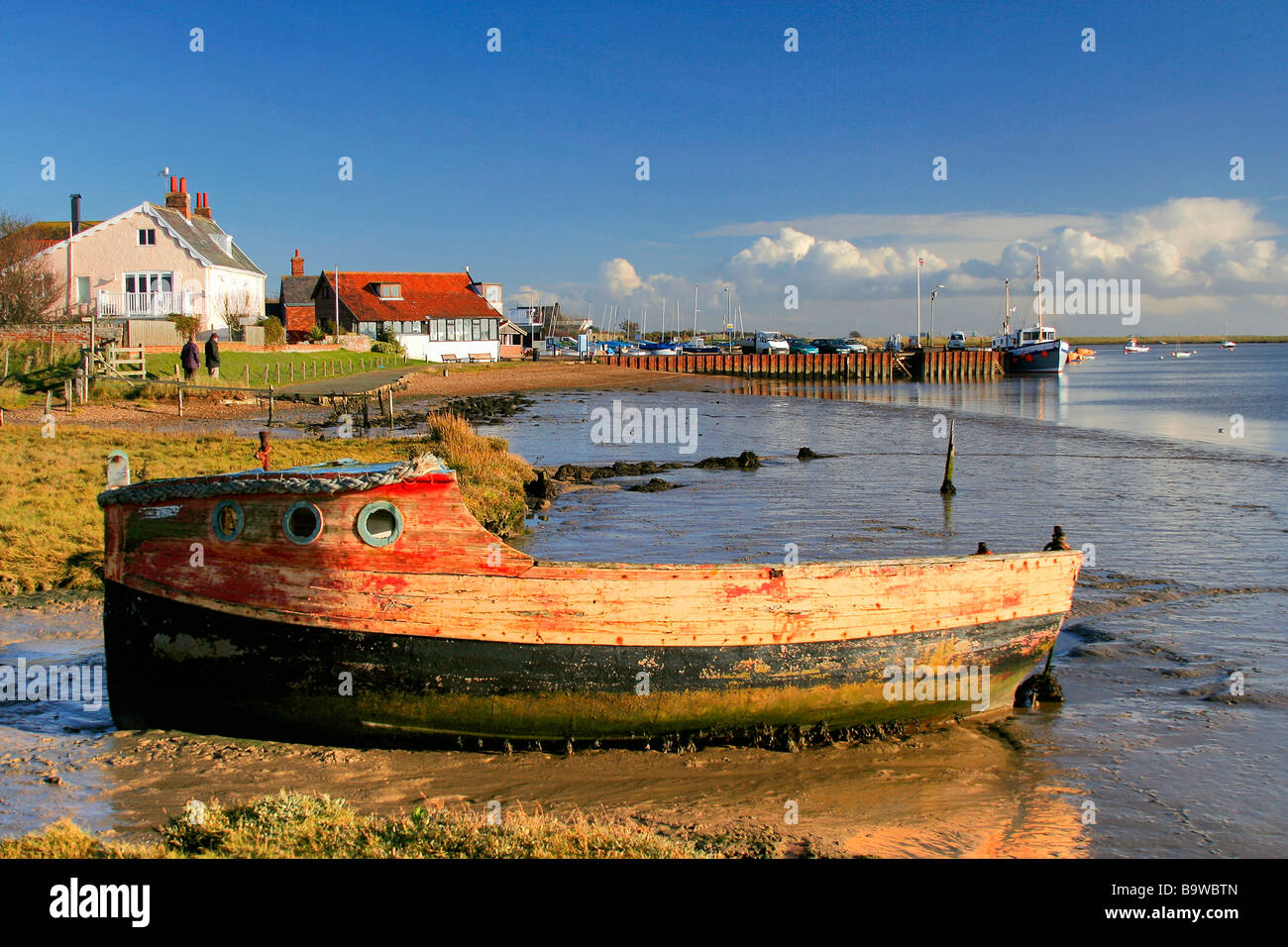 Boat at Orford Quay Orford village Suffolk County England UK Stock ...