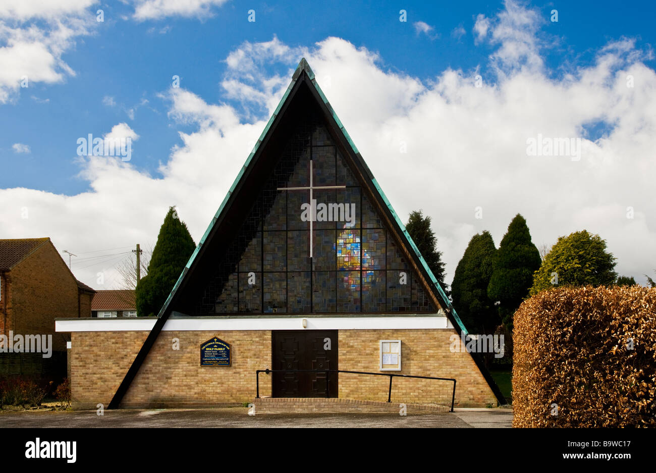 The Catholic Church of the Holy Family in the English village of Pewsey ...