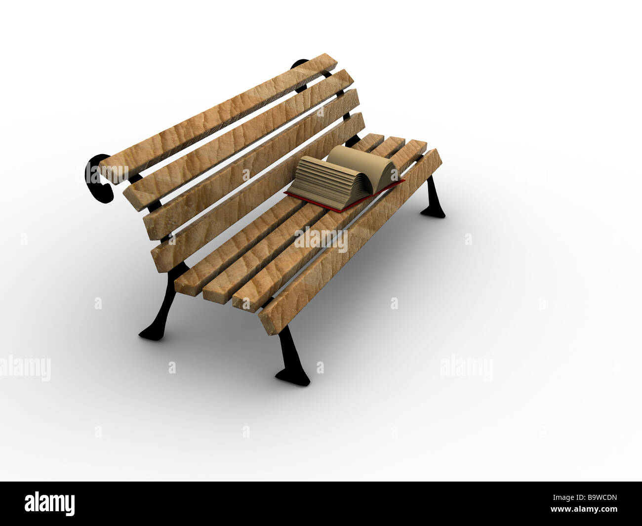 Book on the bench Cut Out Stock Images & Pictures - Alamy