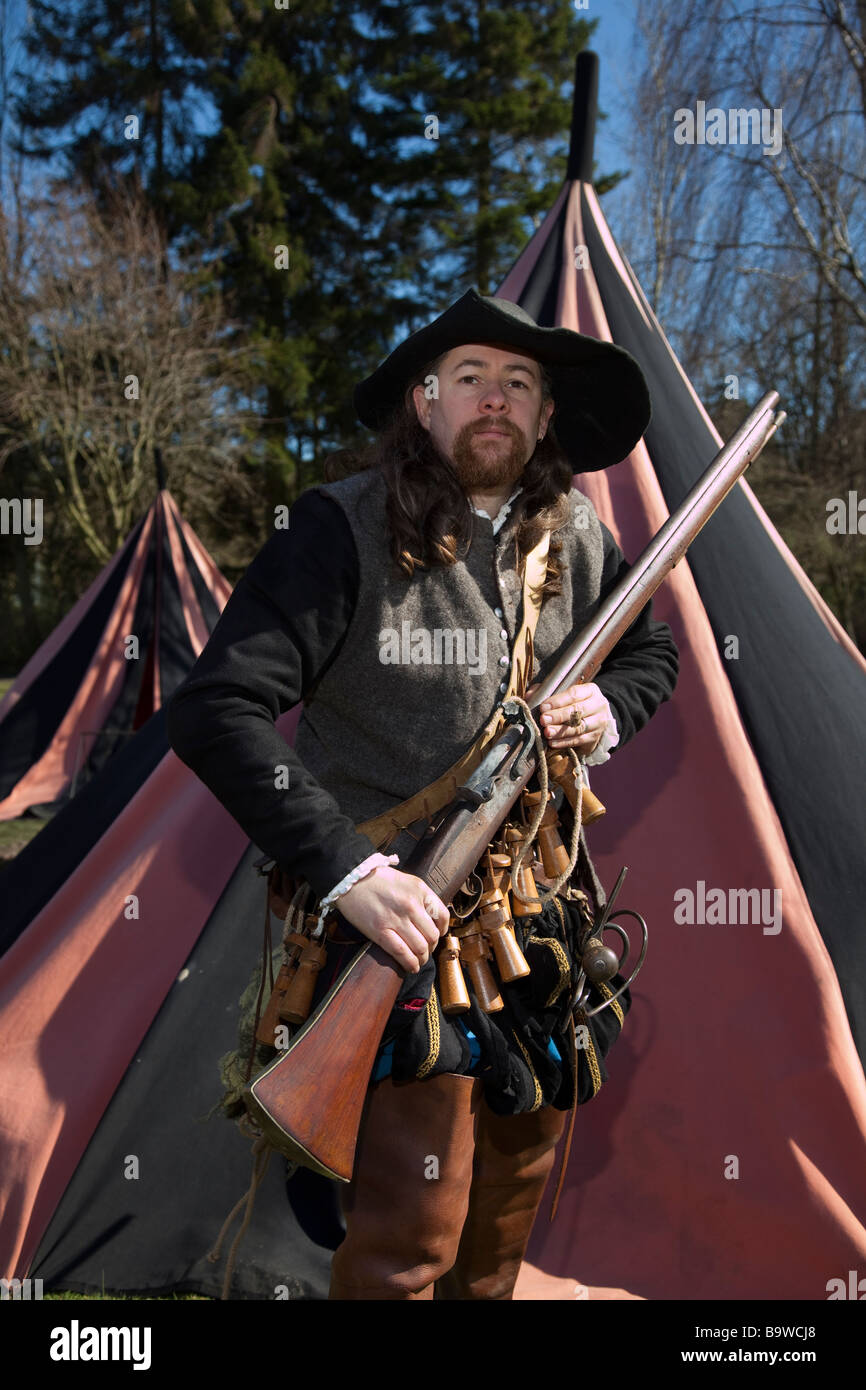 Armed Border reivers; Andrew (MR) holding 16th century medieval ...