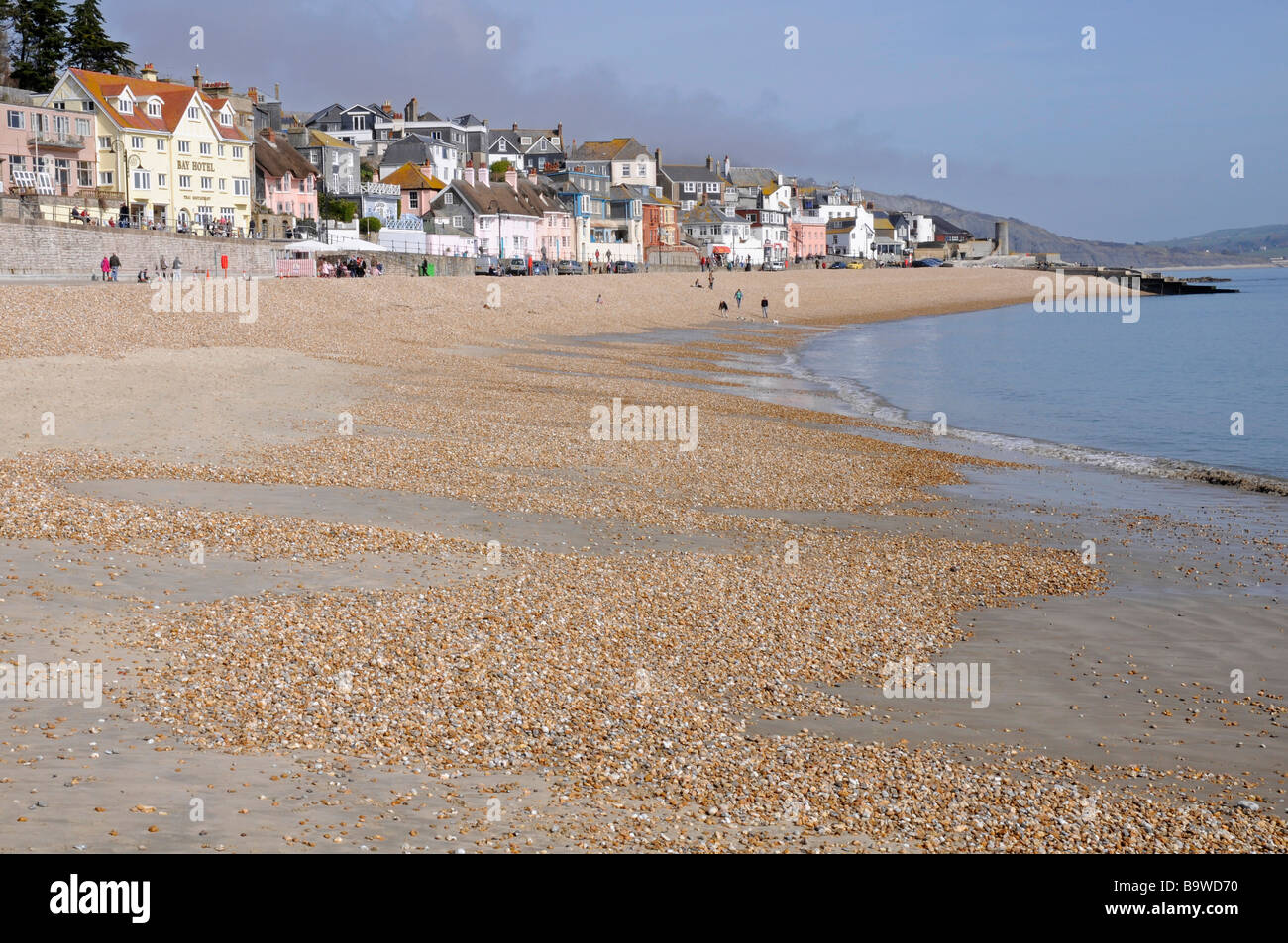 Pebble and sand beach at Lyme Regis, Dorset Stock Photo - Alamy