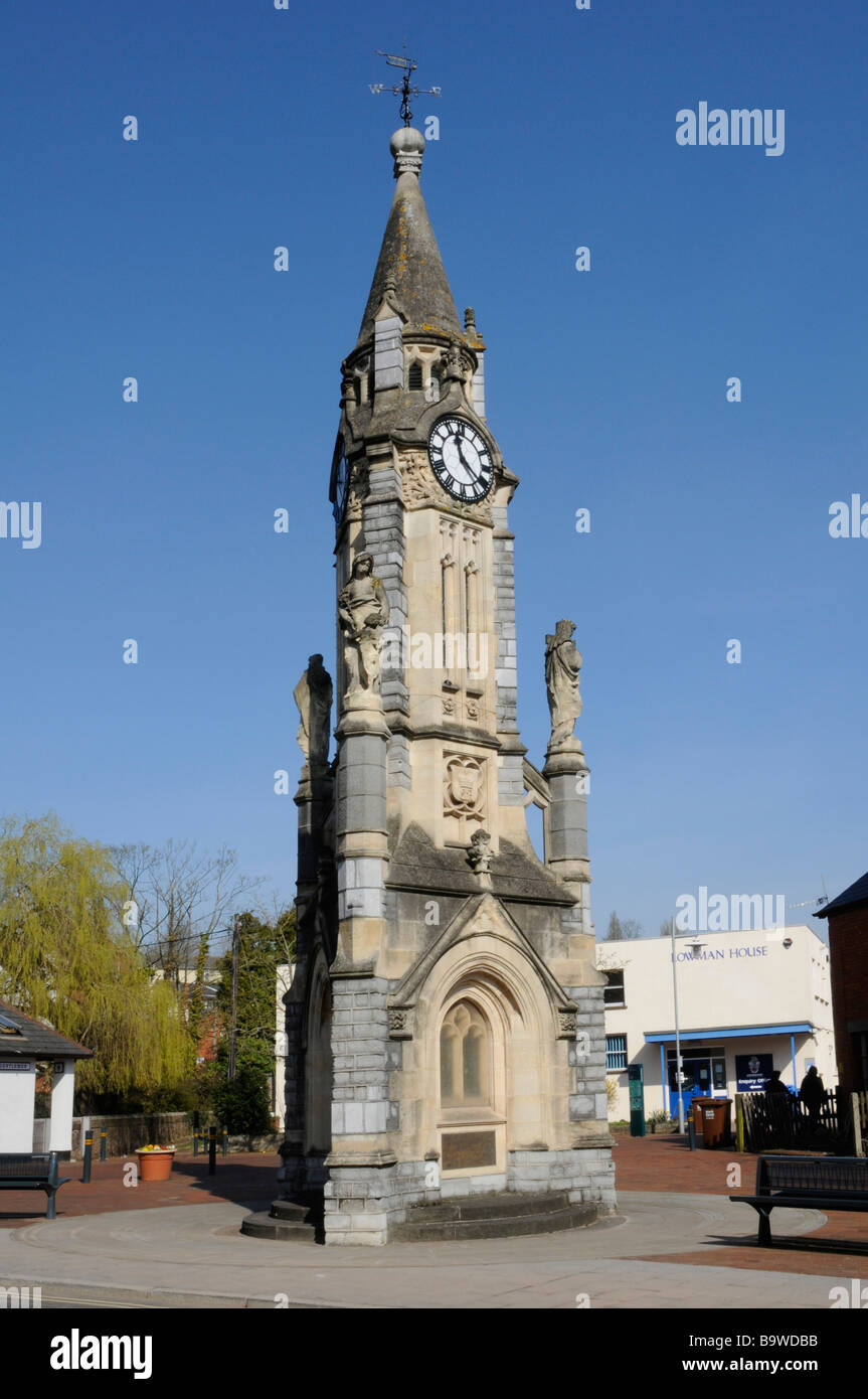 The Clock Tower on Lowman Green in Tiverton, Devon Stock Photo - Alamy