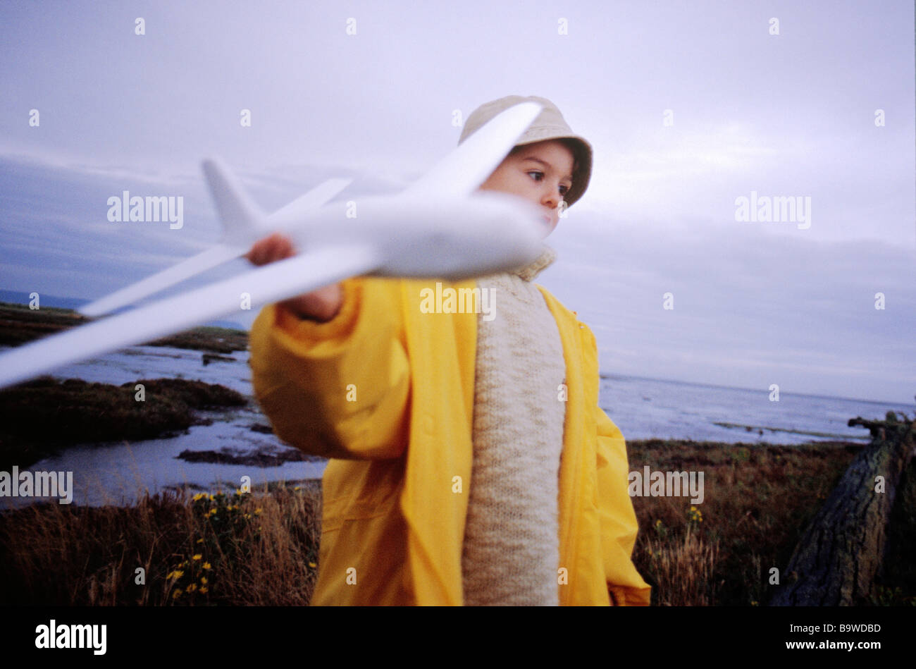 Child playing model aeroplane hi-res stock photography and images - Alamy
