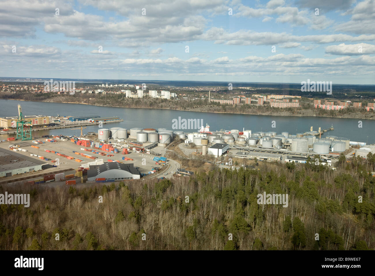 Aerial view of Frihamnen, Stockholm Stock Photo - Alamy