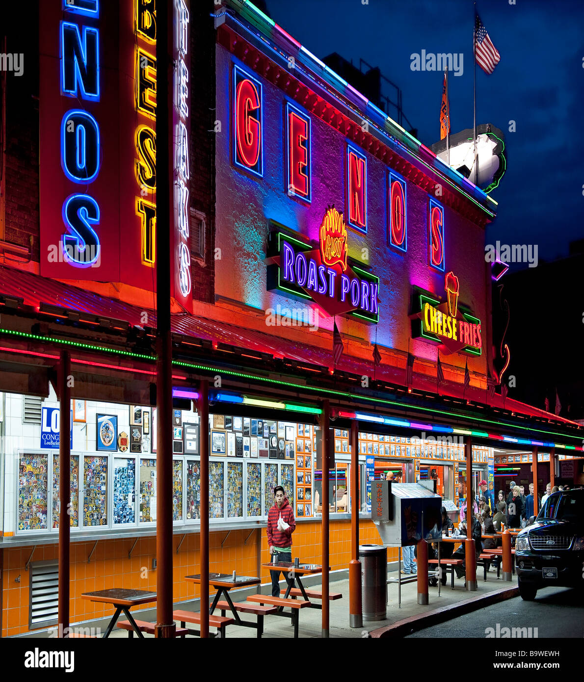 Geno's steaks hi-res stock photography and images - Alamy