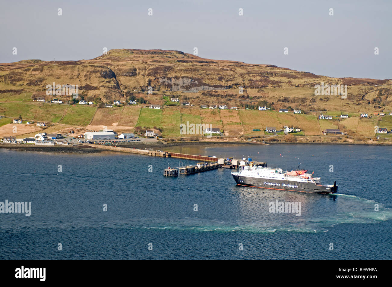 Caledonian MacBrayne's ferry arriving at Uig on the Trotternish ...