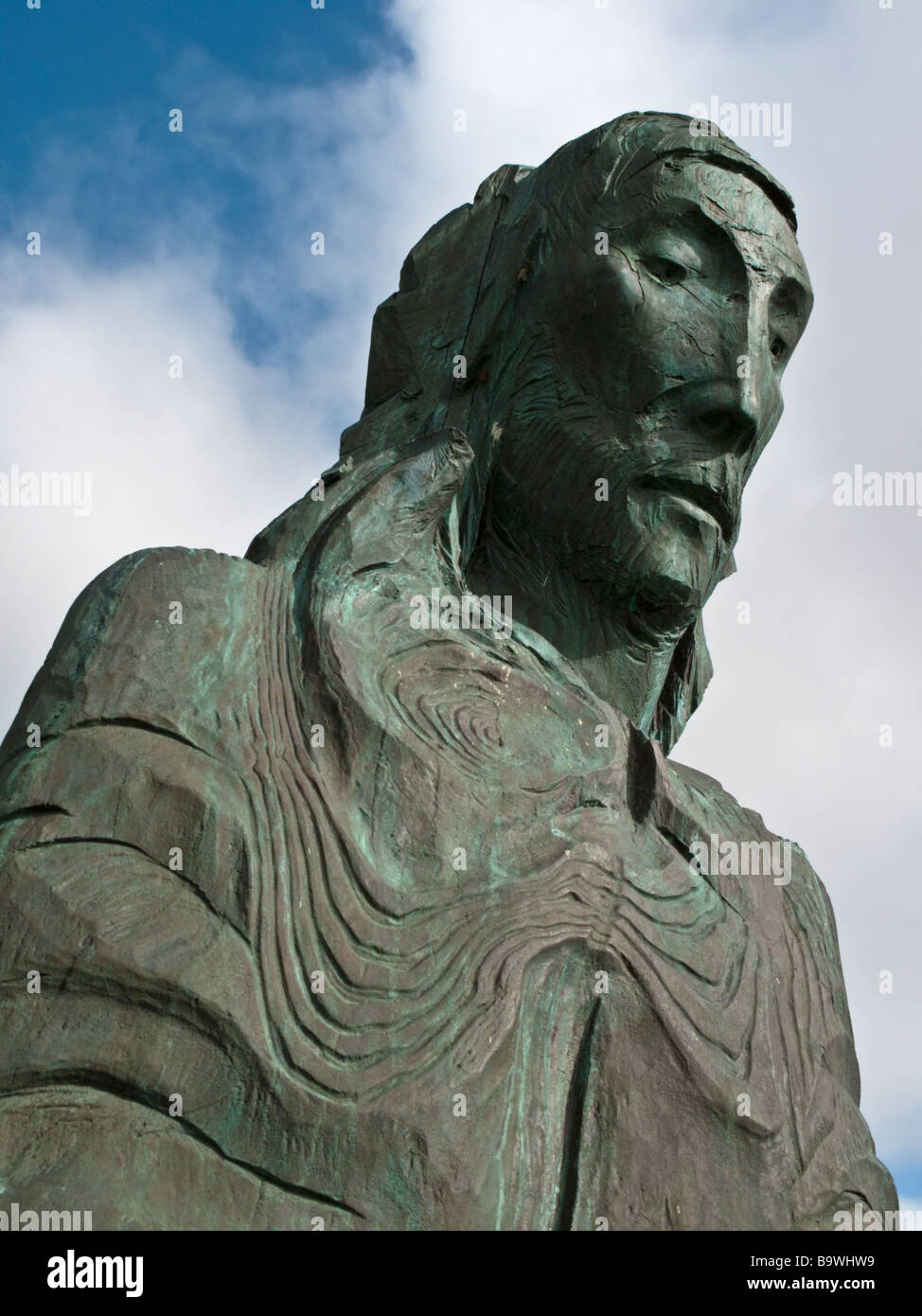 Statue of Saint Cuthbert by the artist Fenwick Lawson Stock Photo - Alamy