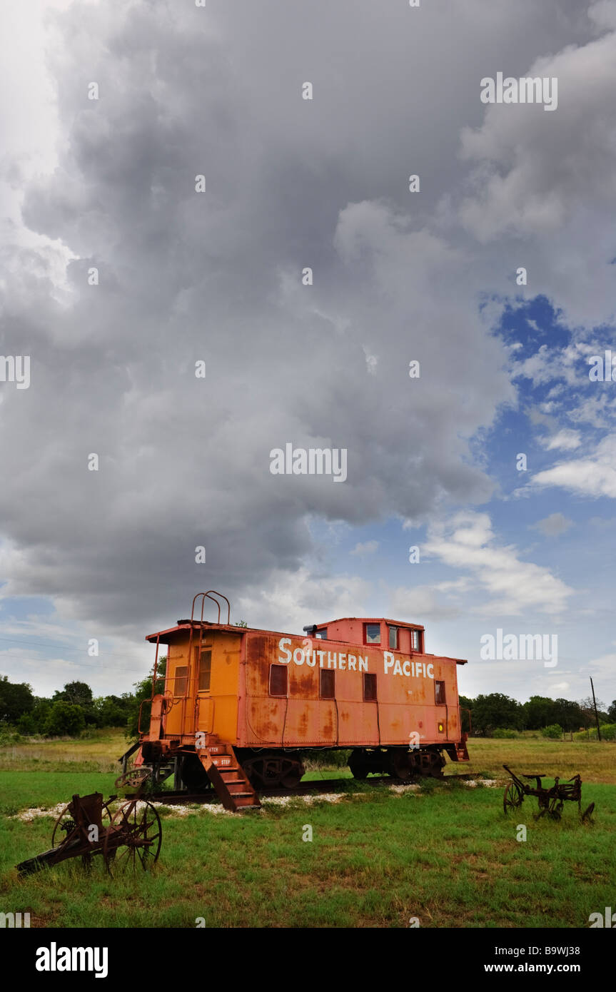 Old rusty Southern Pacific train carriage in Luling, Texas Stock Photo ...
