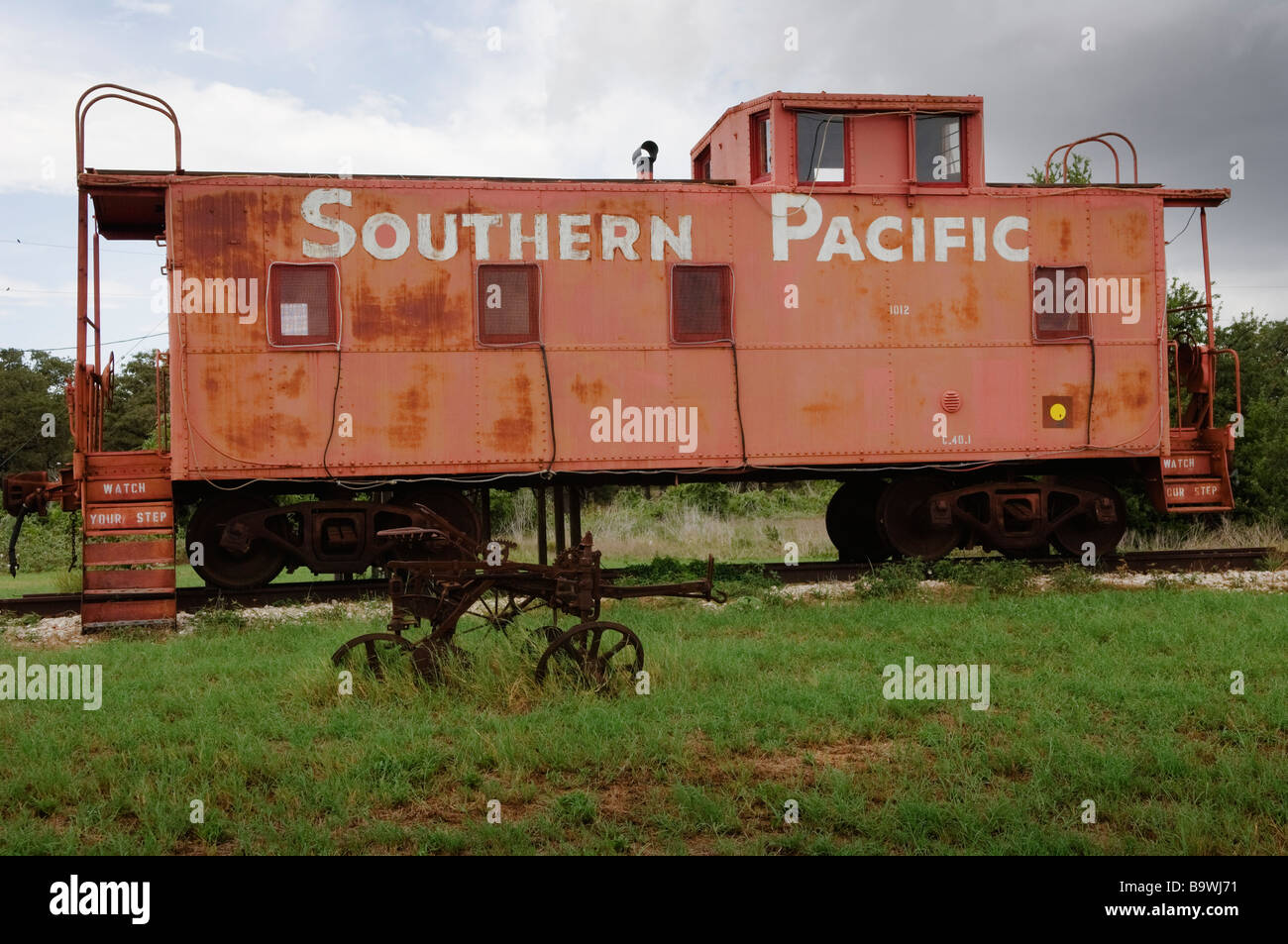 Old rusty Southern Pacific train carriage in Luling, Texas Stock Photo ...