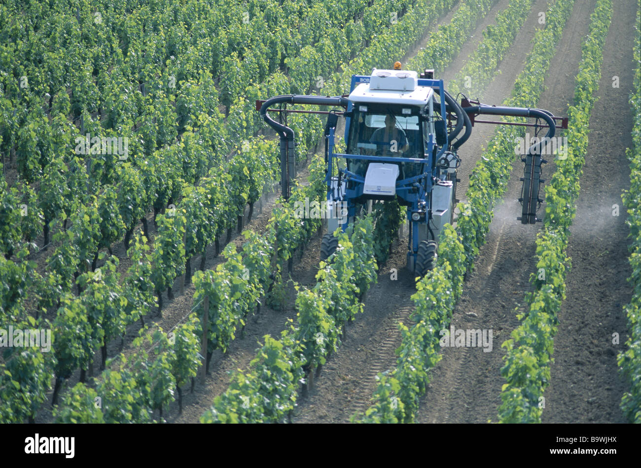 Spraying pesticide vineyard france hi-res stock photography and images - Alamy