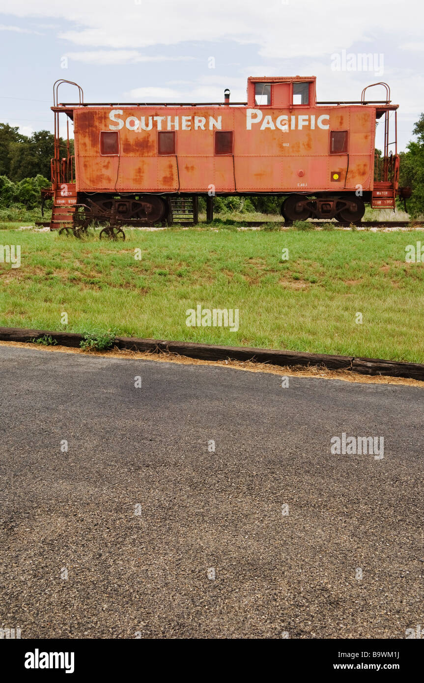 Old rusty Southern Pacific train carriage in Luling, Texas Stock Photo ...
