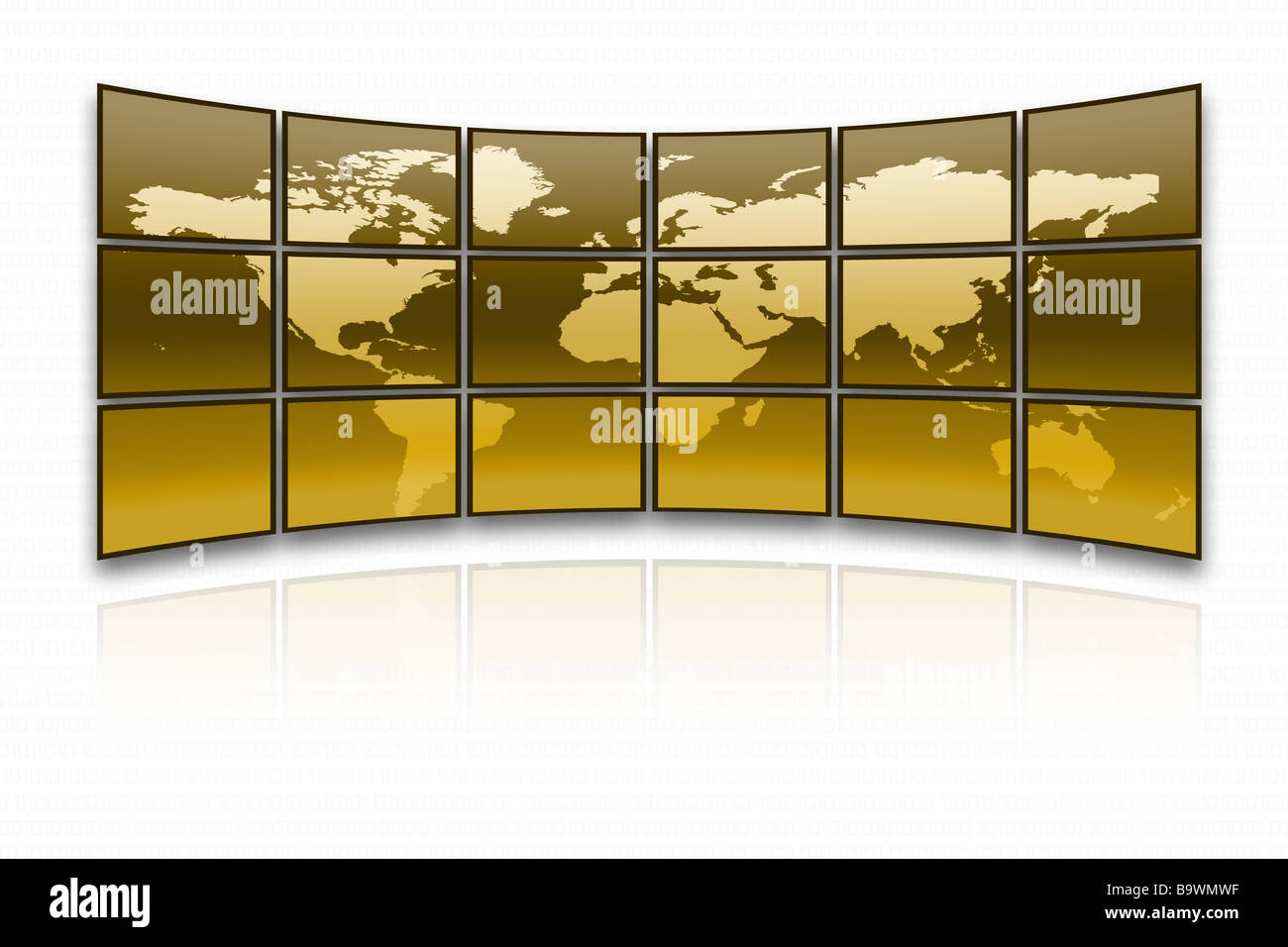 World map on a big screen Stock Photo - Alamy