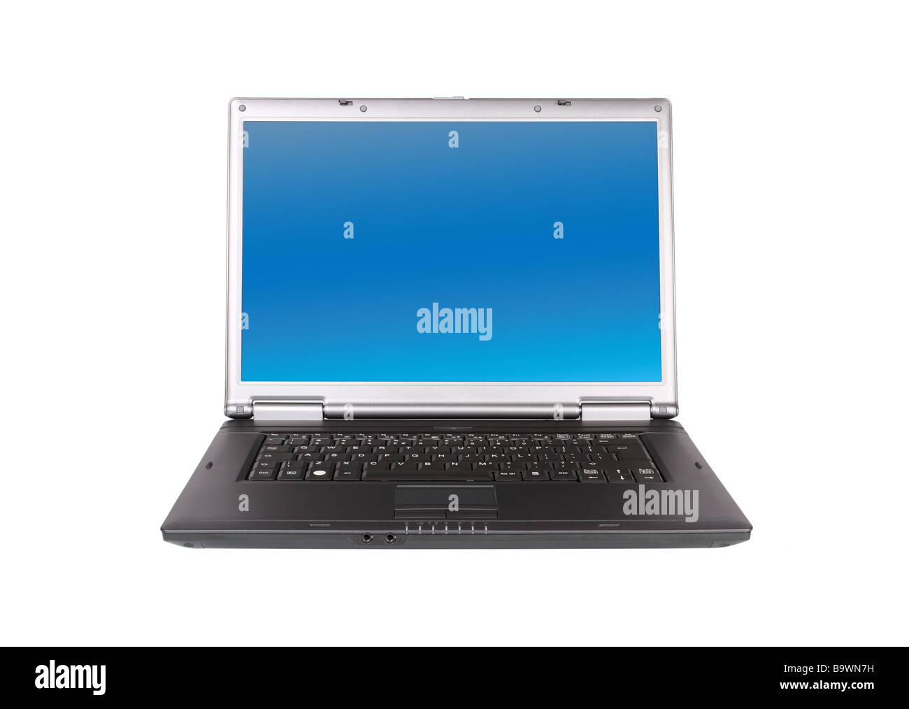 Laptop with blue screen Stock Photo - Alamy