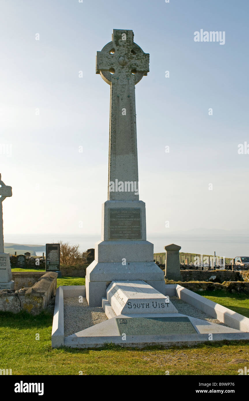 The Grave and headstone of Dame Flora MacLeod at Duntulm Isle of Skye ...