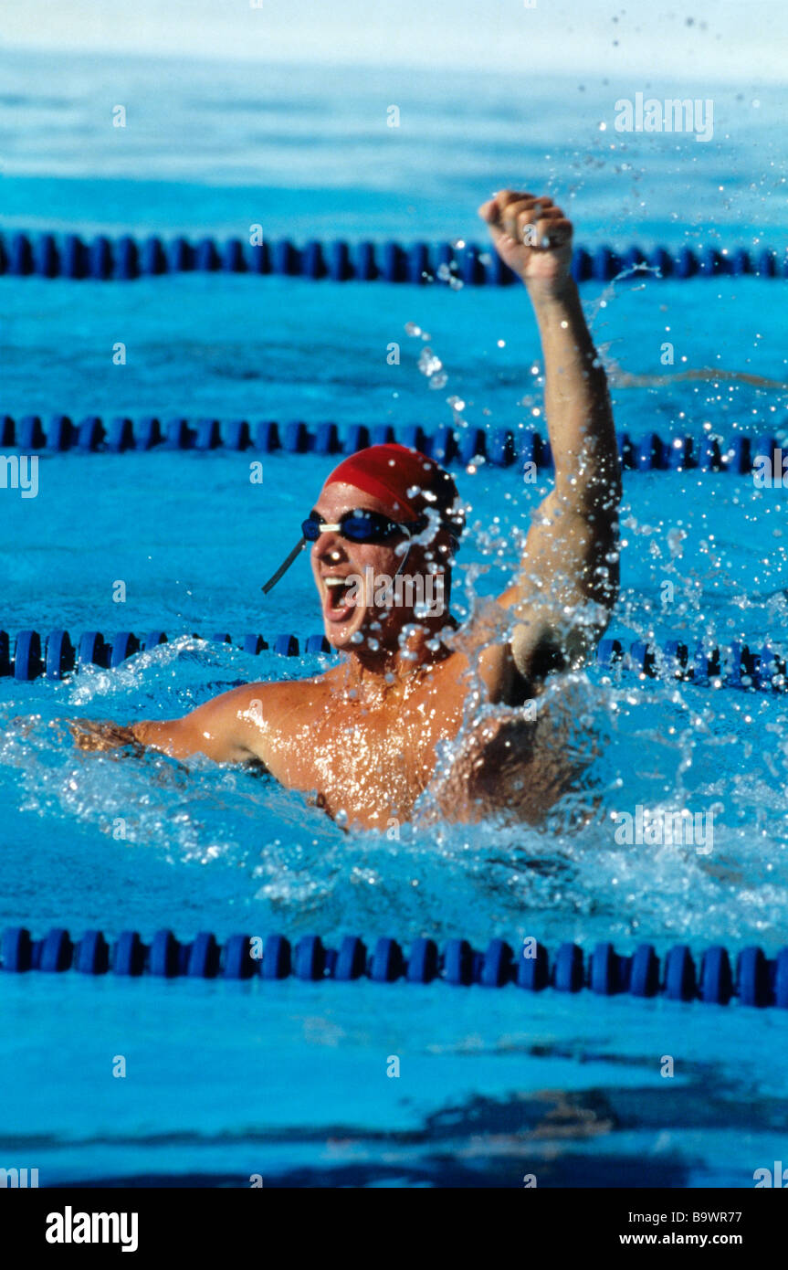 Swimmers victory hi-res stock photography and images - Alamy