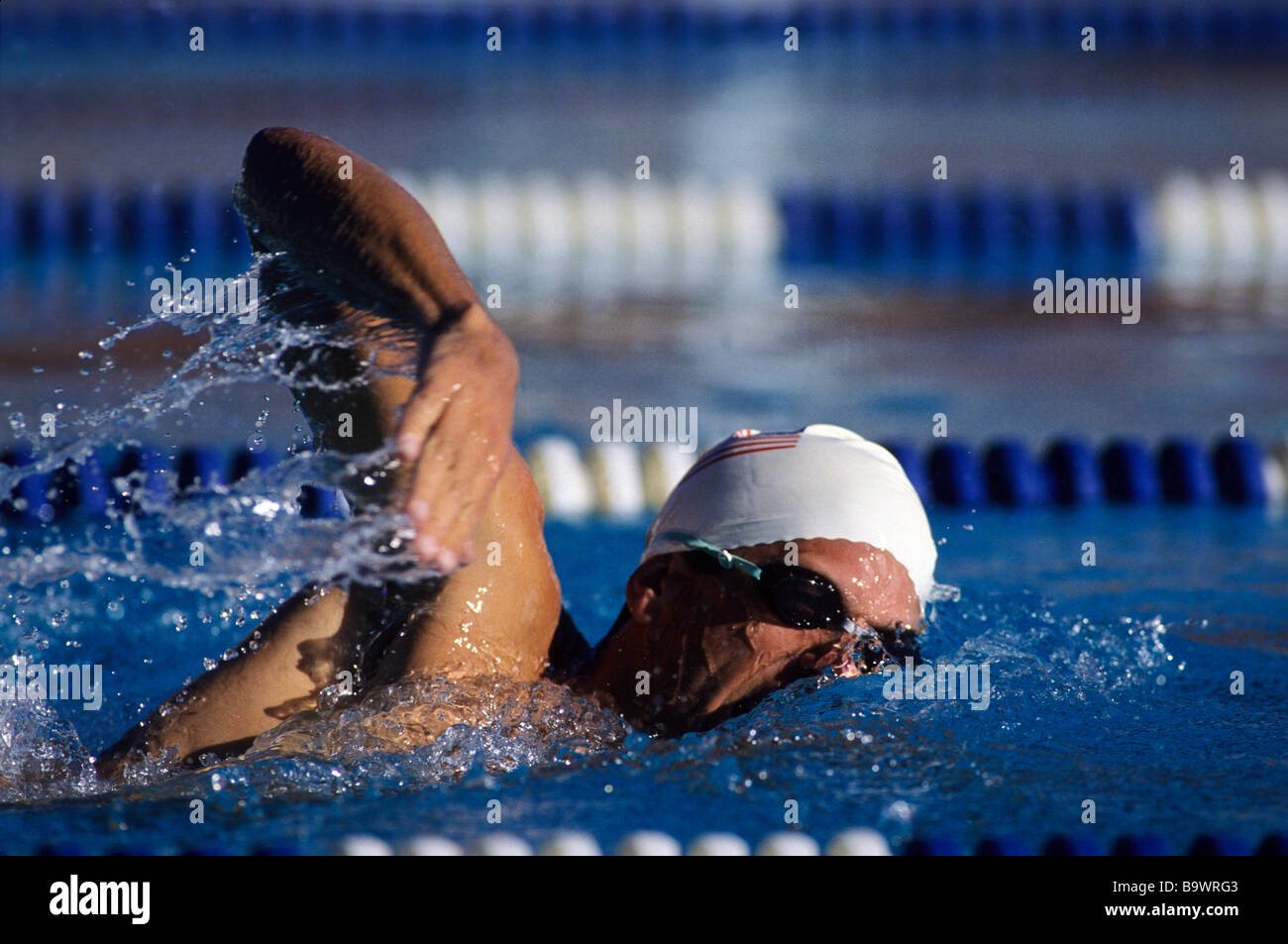 Male swimmer in action Stock Photo - Alamy