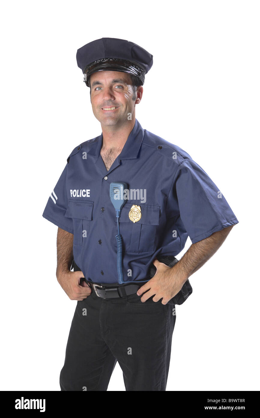 White male police officer hi-res stock photography and images - Alamy
