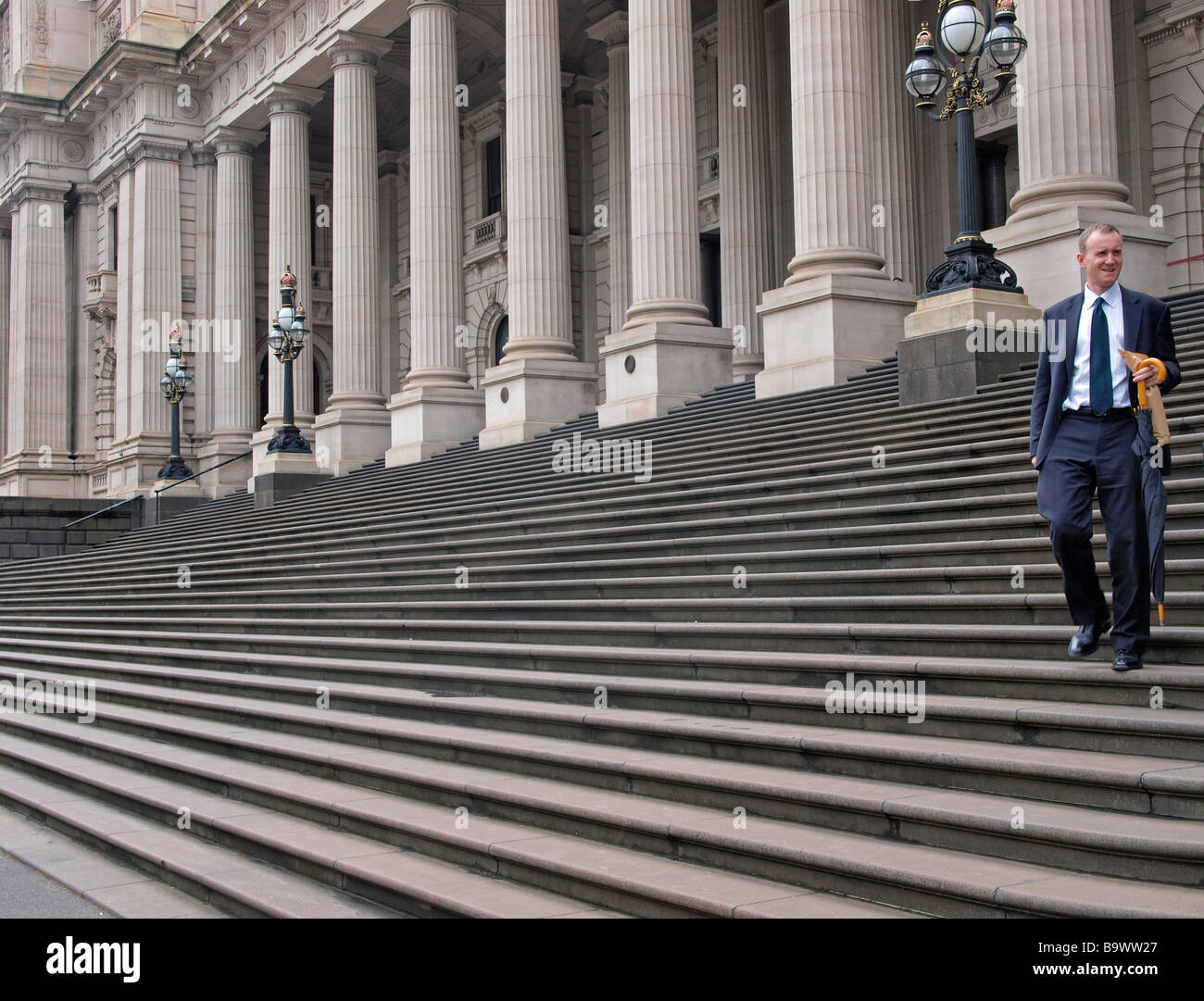 STEPS LEADING UP TO PARLIAMENT BUILDING OF VICTORIA MELBOURNE AUSTRALIA ...