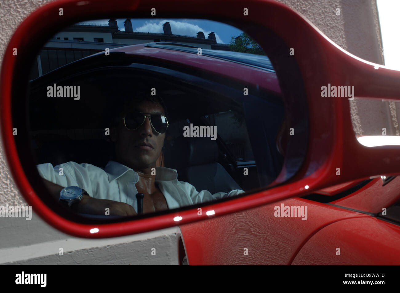 Side view red ferrari testarossa hi-res stock photography and images ...