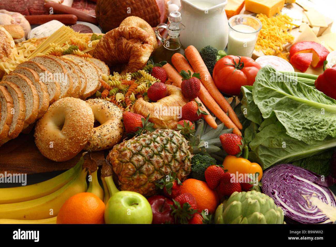 Large group of foods Stock Photo - Alamy