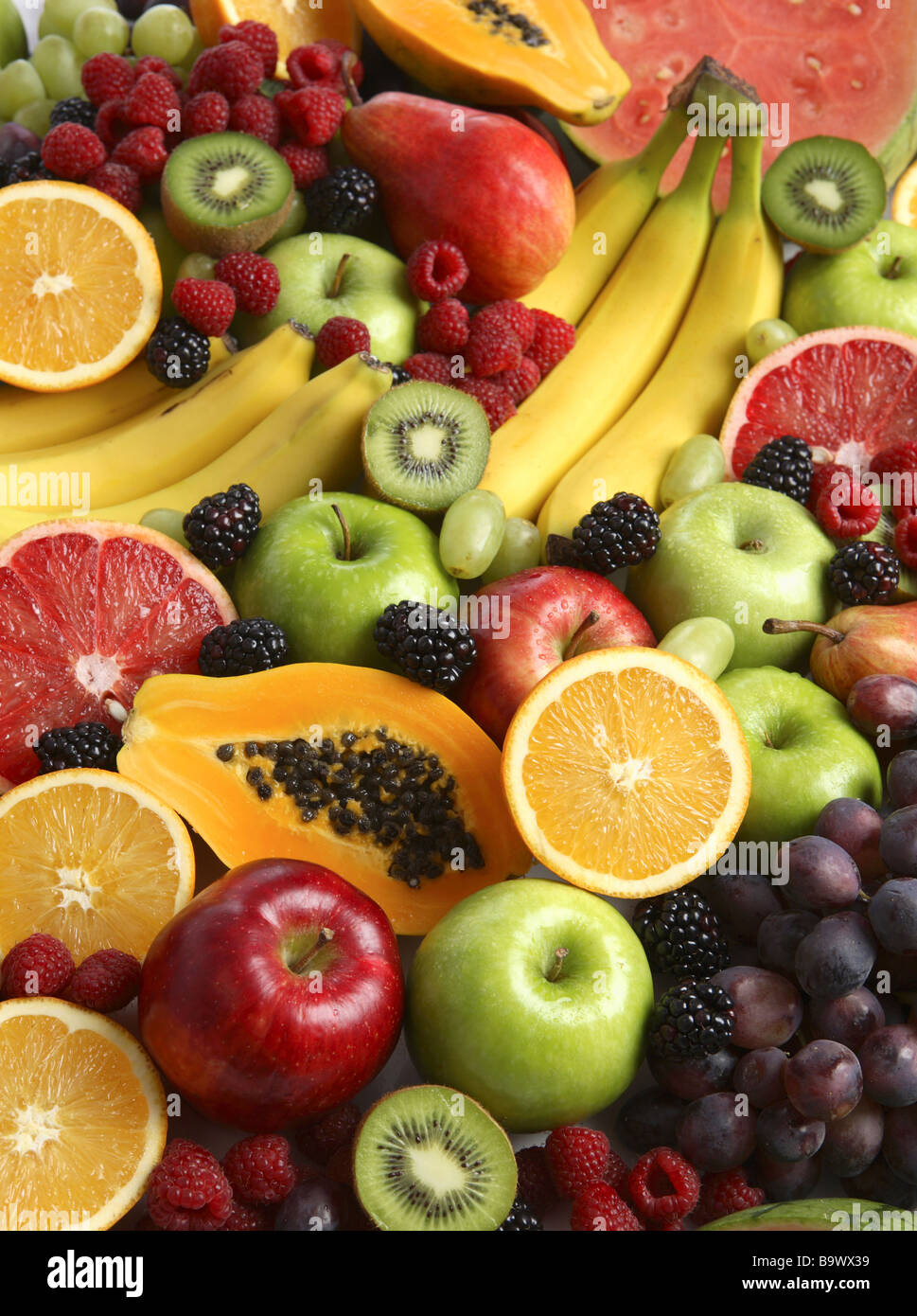 Background of assorted fruit Stock Photo - Alamy